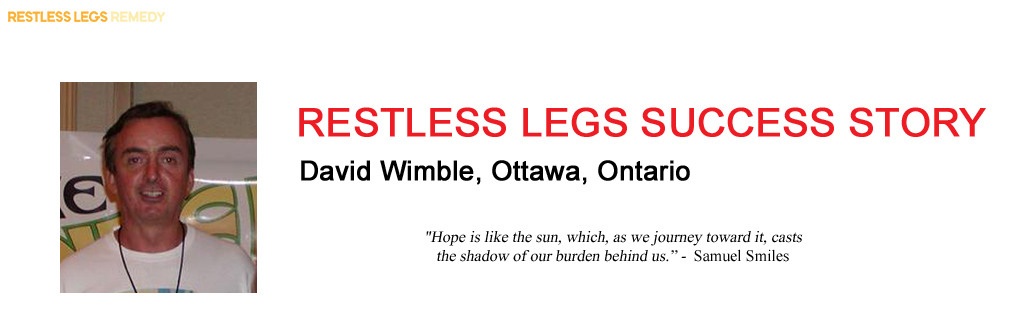Restless Legs Success Story: David Wimble, Ontario